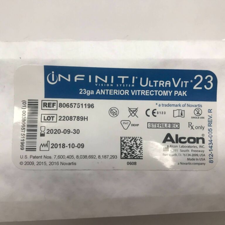 ALCON 8065751196 Infinti UltraVit 23Ga Anterior Vitrectomy Pak (X) - GB ...