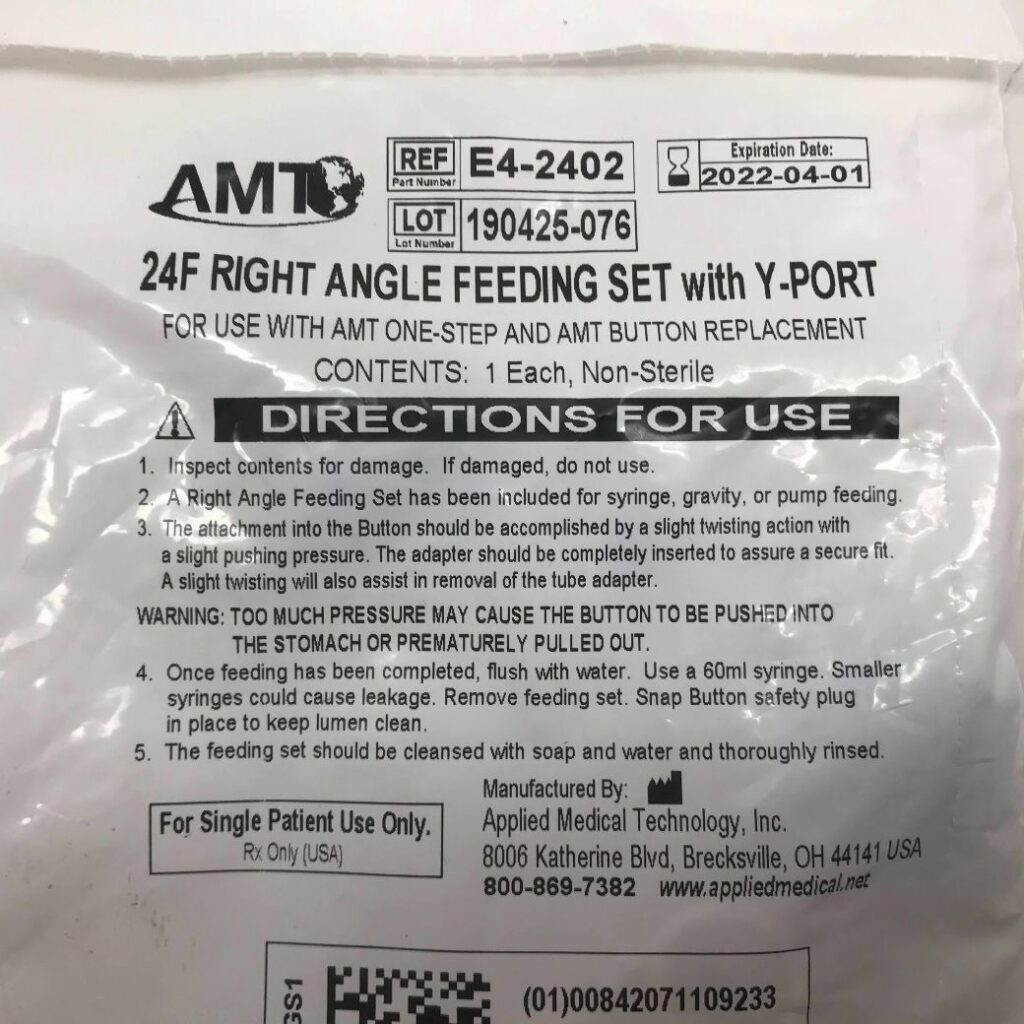 AMT E4-2402 Right Angle Feeding Set With Y-Port 24F (X) - GB TECH USA