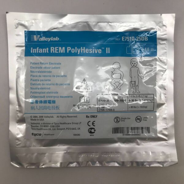 COVIDIEN/ TYCO E7510-25DB Valleylab Infant REM PolyHesive II, Patient ...