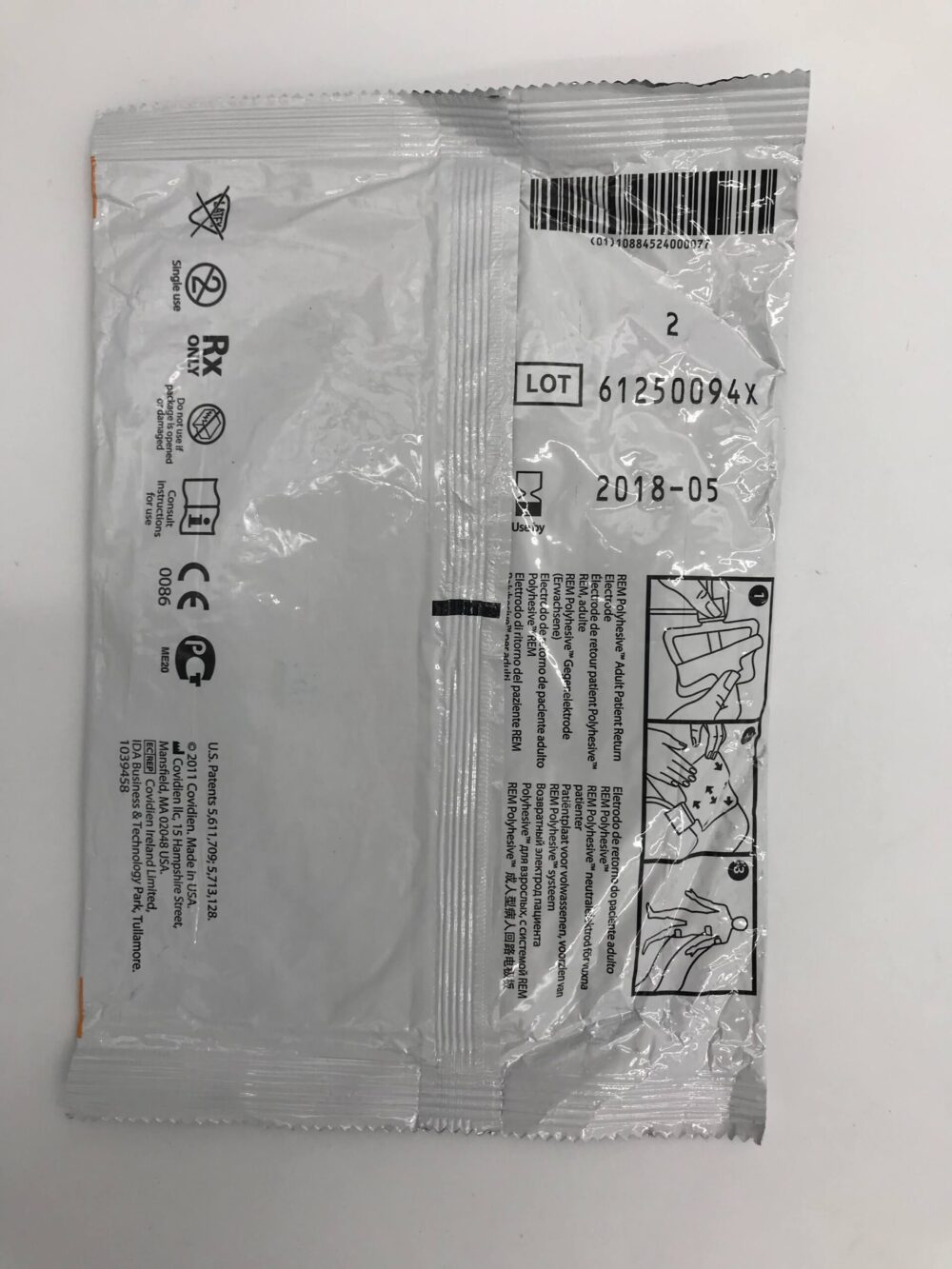 COVIDIEN E7507 Valleylab REM Polyhesive Adult Patient Return Electrode ...