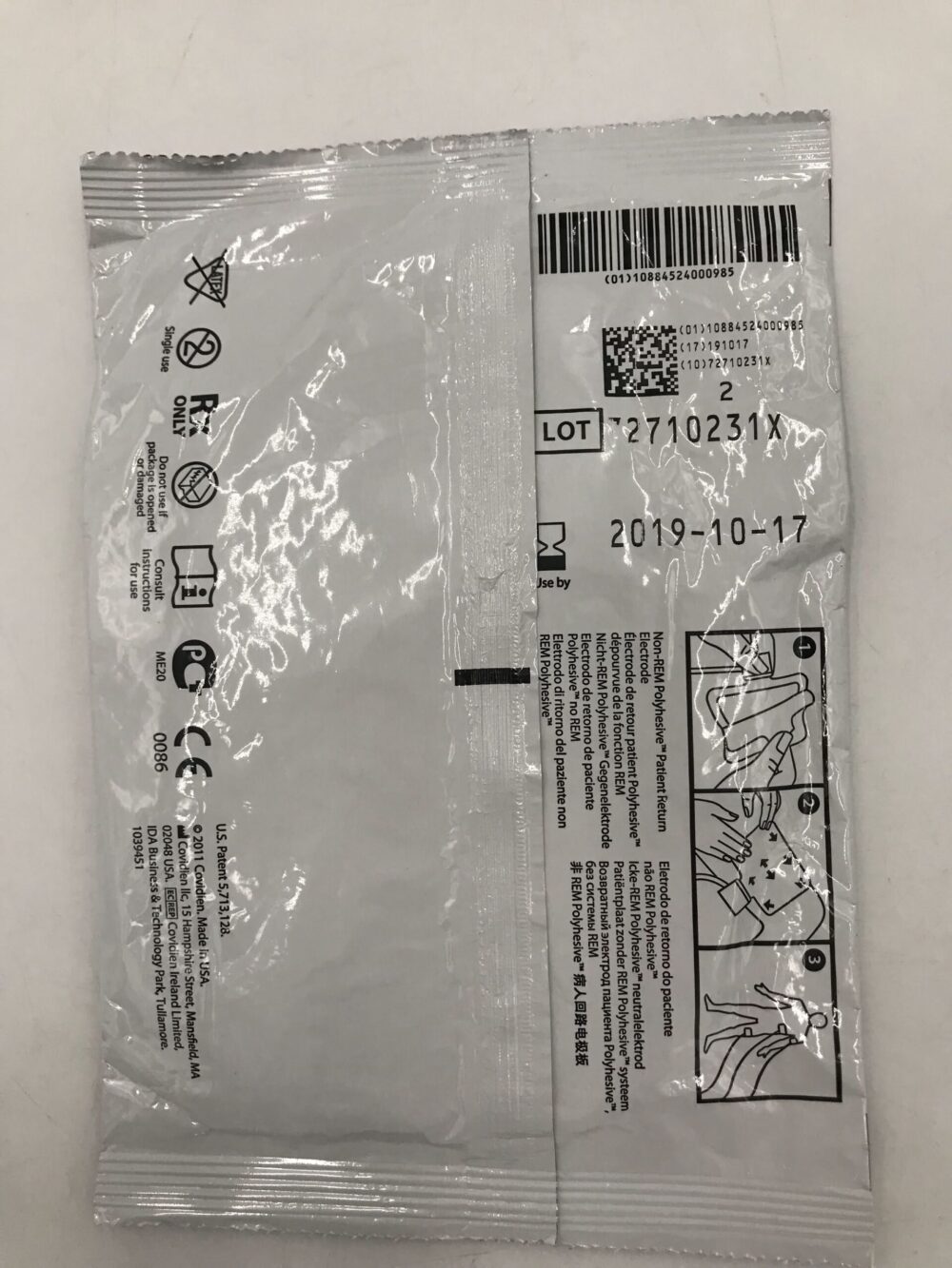 COVIDIEN E7506 Valleylab Non-REM Polyhesive Patient Return Electrode, 9' (2.7M) (X) - GB TECH USA