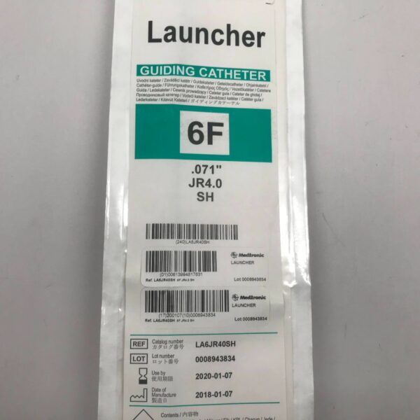 MEDTRONIC LA6JR40SH JR4.0 SH Launcher Guiding Catheter, 6F, .071 ...