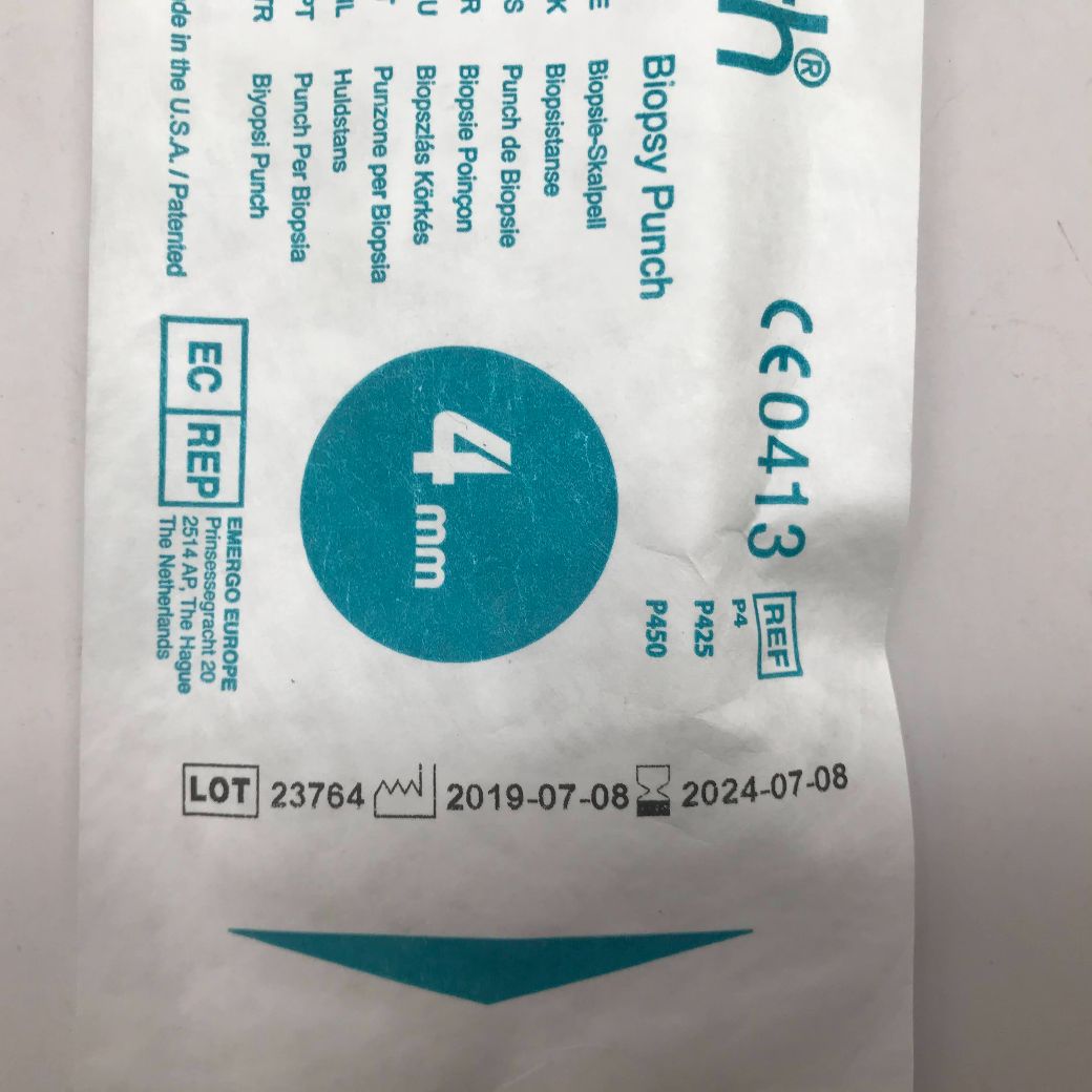 ACUDERM P425 Acu-Punch Biopsy Punch, 4mm - GB TECH USA