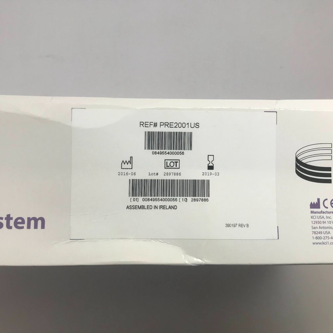 KCI PRE2001US Prevena Incision Management System, Peel & Place Dressing ...