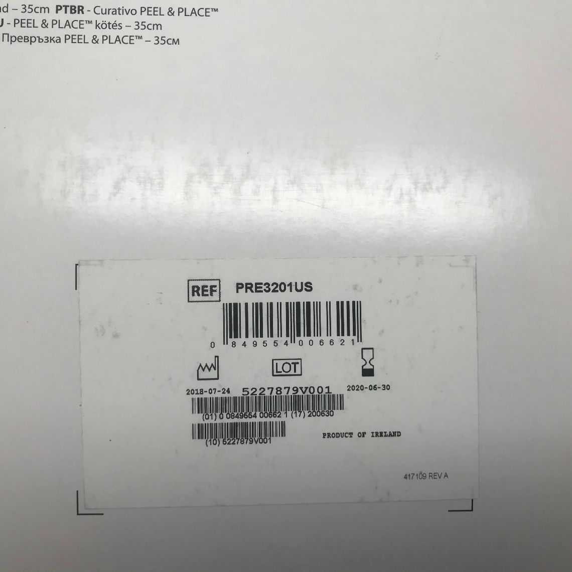 KCI PRE3201US Prevena Plus Incision Management System, Peel & Place ...