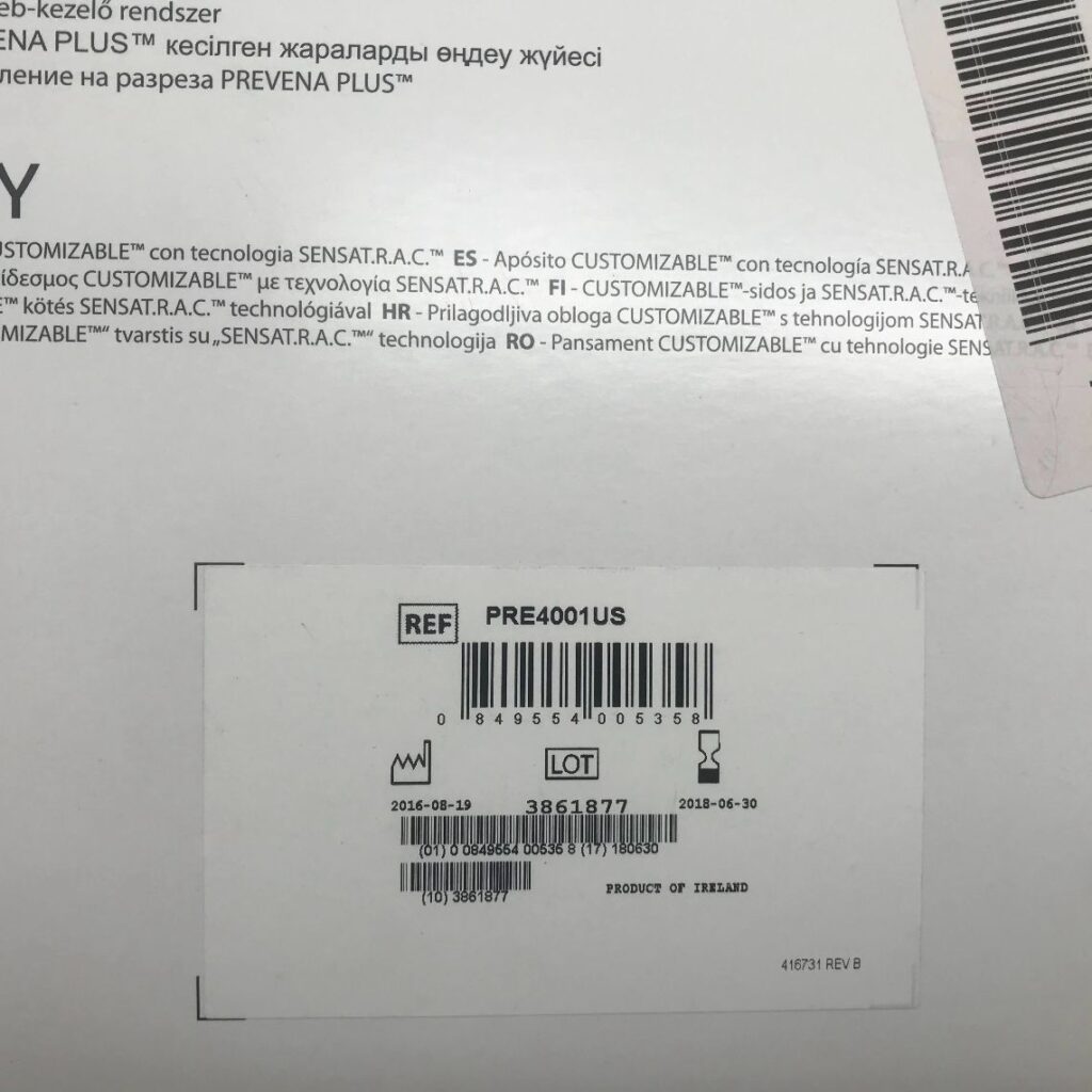 KCI PRE4001US Prevena Plus Incision Management System (X) - GB TECH USA