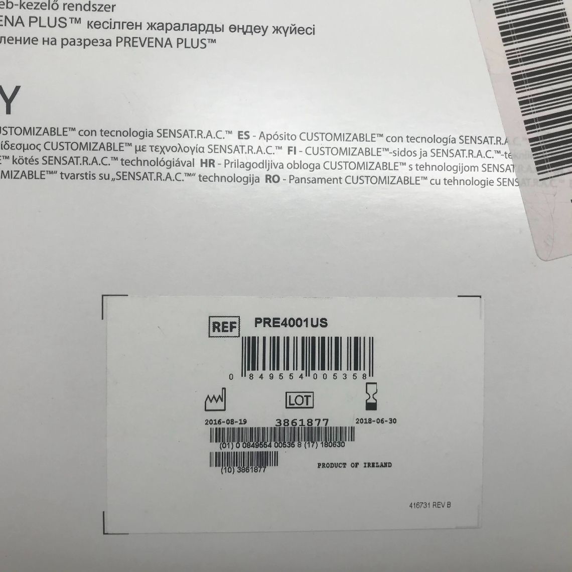 KCI PRE4001US Prevena Plus Incision Management System (X) - GB TECH USA