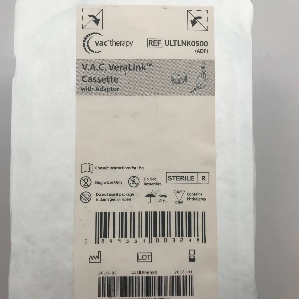 KCI ULTLNK0500 (ADP) V.A.C. VeraLink Cassette With Adaptor (X) - GB ...