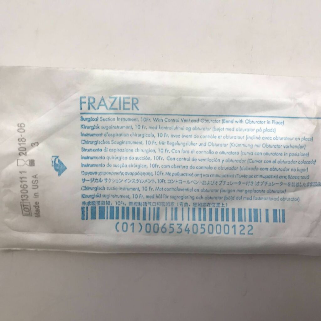 CONMED 0033100 Frazier Surgical Suction Instrument, 10Fr With Control ...