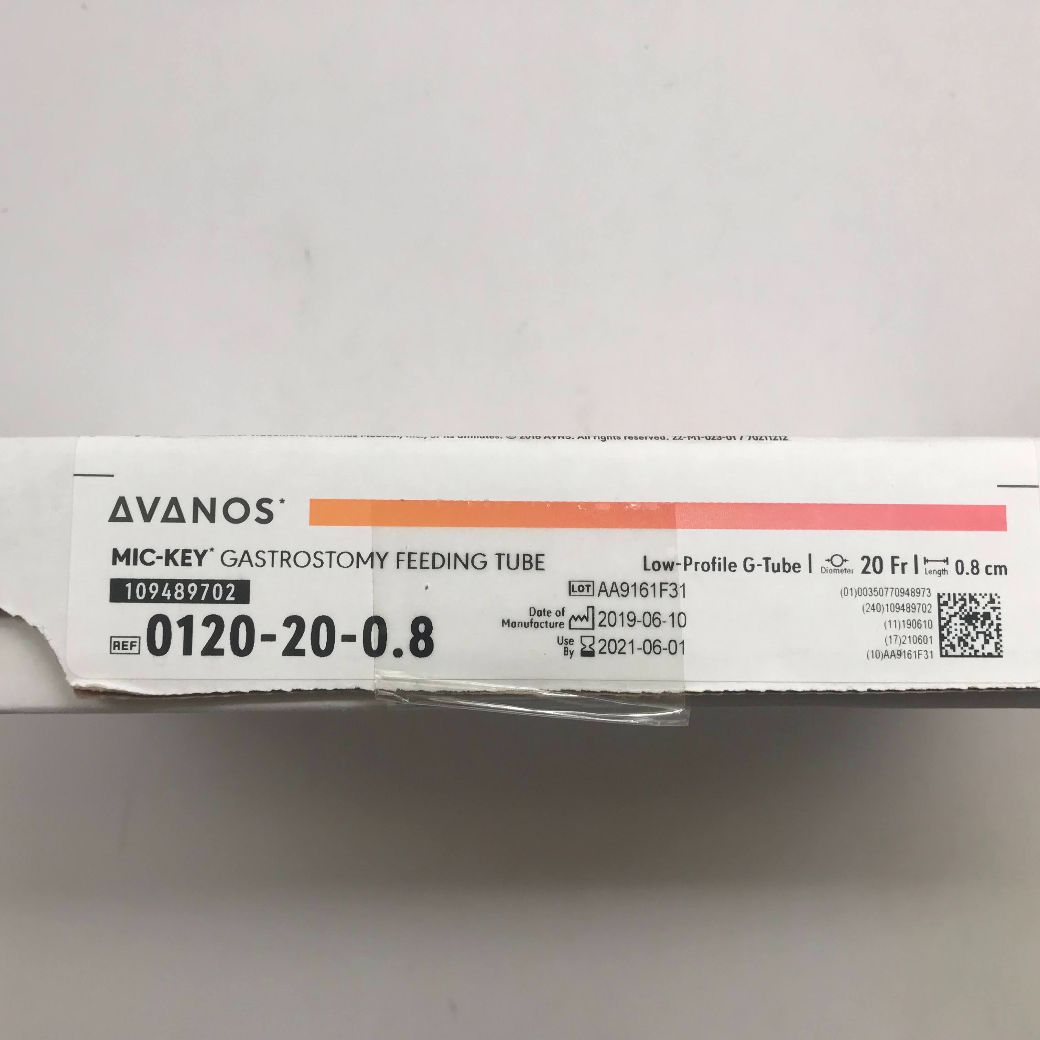 AVANOS 0120-20-0.8 Mic-Key Gastrostomy Feeding Tube, 20Fr, 0.8cm (X ...