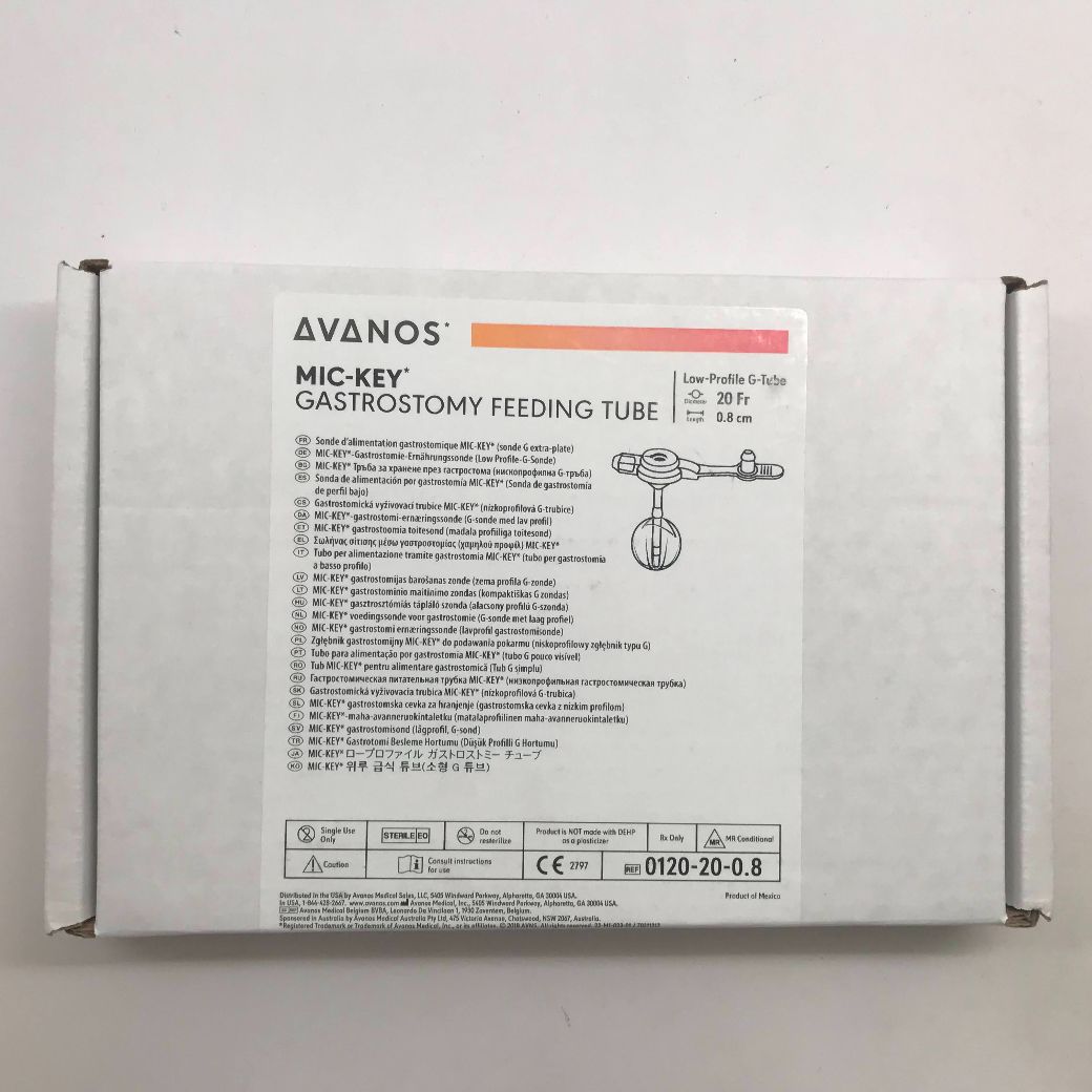 AVANOS 0120-20-0.8 Mic-Key Gastrostomy Feeding Tube, 20Fr, 0.8cm (X ...