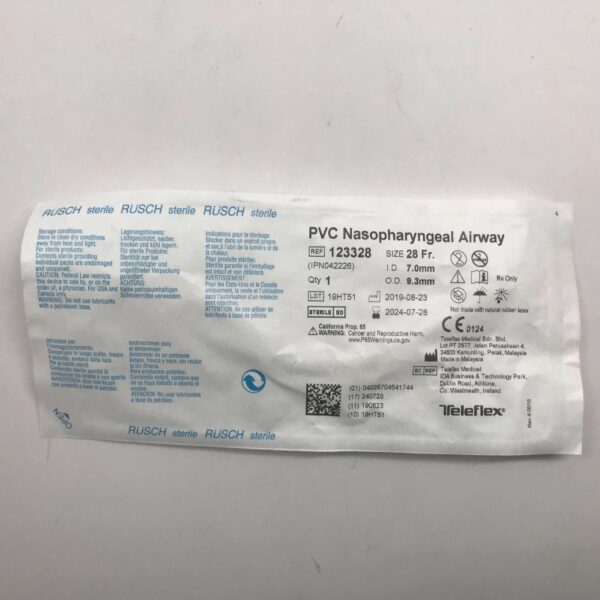 TELEFLEX 123328 Rusch PVC Nasopharyngeal Airway, 28Fr, 7.0mm I.D., 9 ...