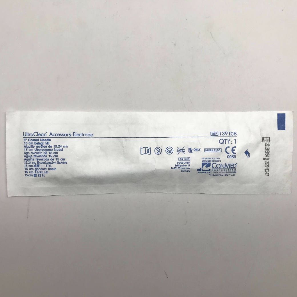 CONMED 139108 UltraClean Accessory Electrode, 6" Coated Needle (X) - GB ...