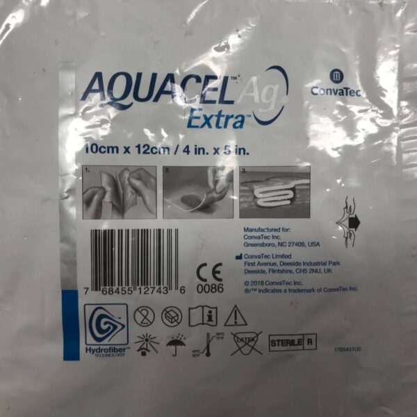 Convatec 403765 Aquacel AG Extra, With Hydrofiber Silver Impregnated ...