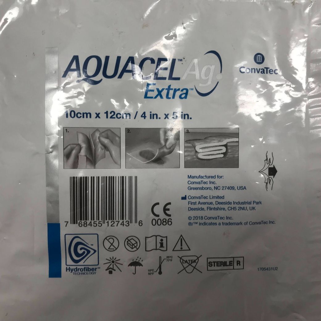 Convatec 403765 Aquacel AG Extra, With Hydrofiber Silver Impregnated ...