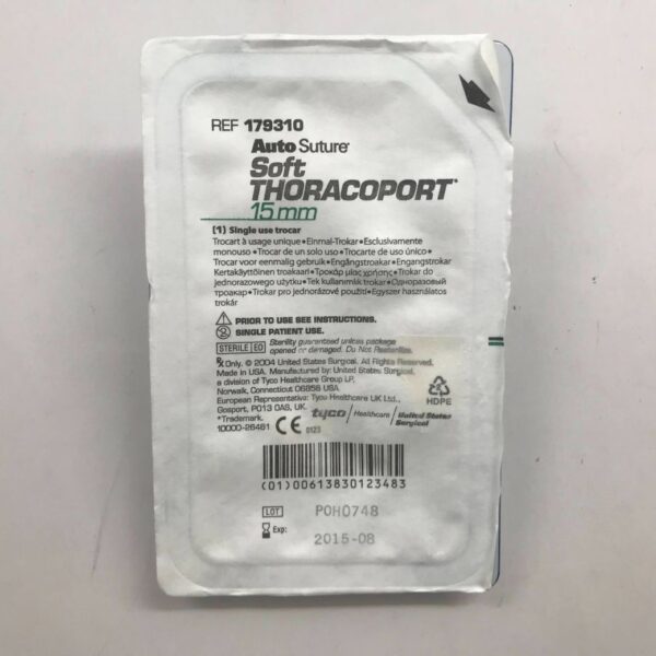 TYCO / COVIDIEN 179310 Auto Suture Soft Thoracoport, Single Use Trocar ...