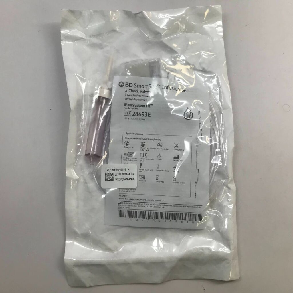 BD 28493E SmartSite infusion Set, 2 Check Valves, 3 Needle-Free Valves ...