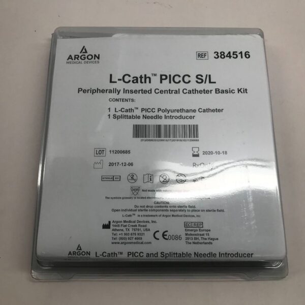 ARGON 384516 L-Cath PICC S/L Peripherally Inserted Central Catheter ...