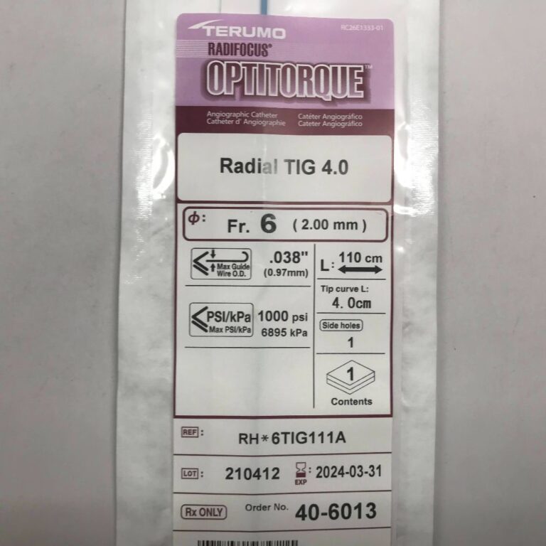 TERUMO 40-6013 Radifocus Optitorque Angiographic Catheter, Radial TIG 4 ...