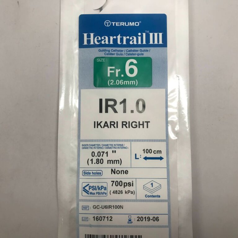 TERUMO 40-6380 IR1.0 Ikari Right Heartrail III Guiding Catheter, 6Fr ...