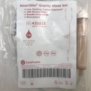 CAREFUSION 42081E SmartSite Gravity Blood Set Low Sorbing Tubing ...
