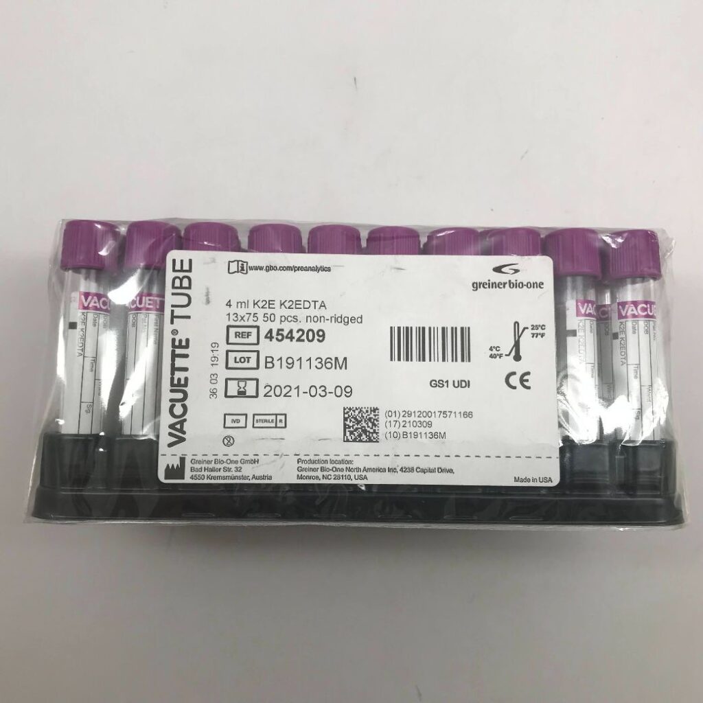 GREINER 454209 4mL Vacuette Tube, 13 x 75, Non-Ridged (50 Pcs) - GB ...