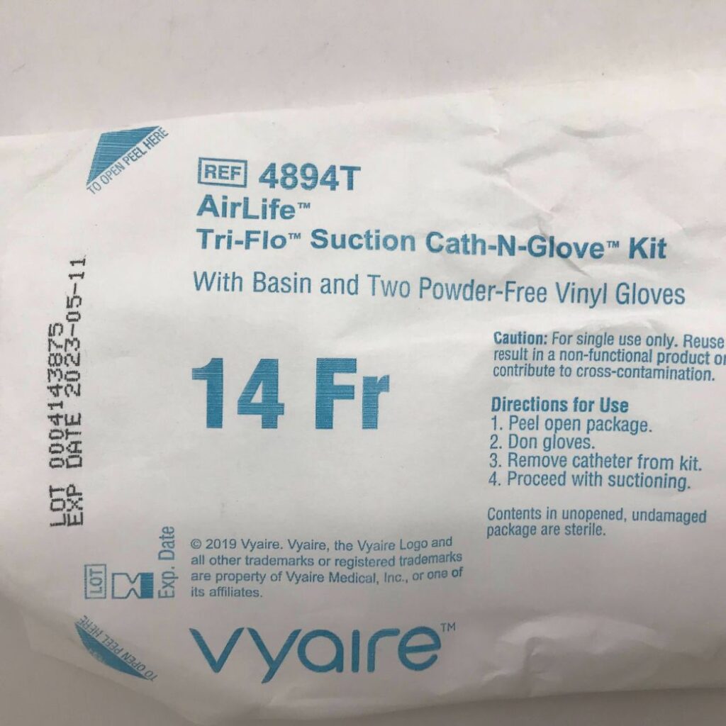 VYAIRE 4894T AirLife Tri-Flo Suction Cath-N-Glove Kit With Basin And ...