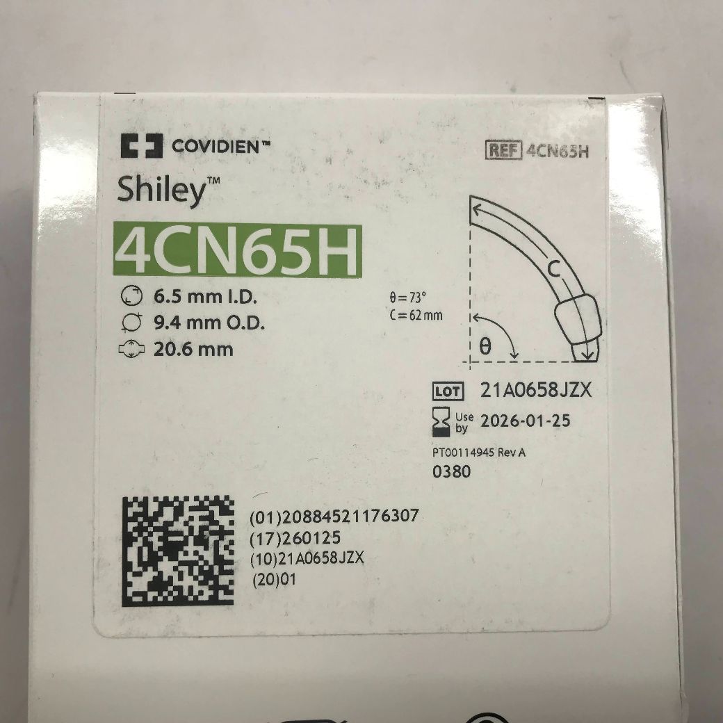 COVIDIEN 4CN65H Shiley Adult Flexible Tracheostomy Tube With TaperGuard ...