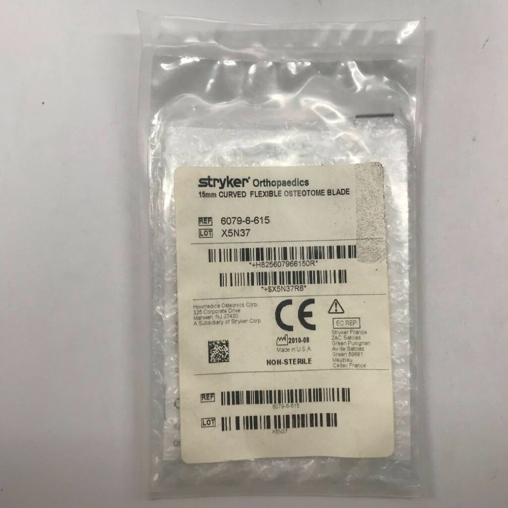 STRYKER 6079-6-615 15mm Curved Flexible Osteotome Blade - GB TECH USA