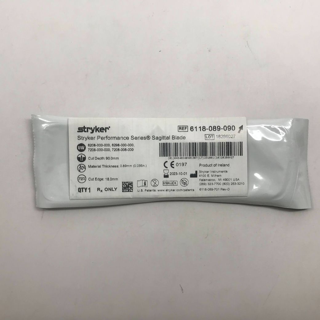 STRYKER 6118-089-090 Performance Series Sagittal Blade, 90.0mm Cut ...