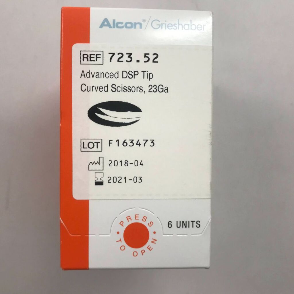 ALCON 723.52 Advanced DSP Tip Curved Scissors, 23Ga (6/Box) (X) - GB ...