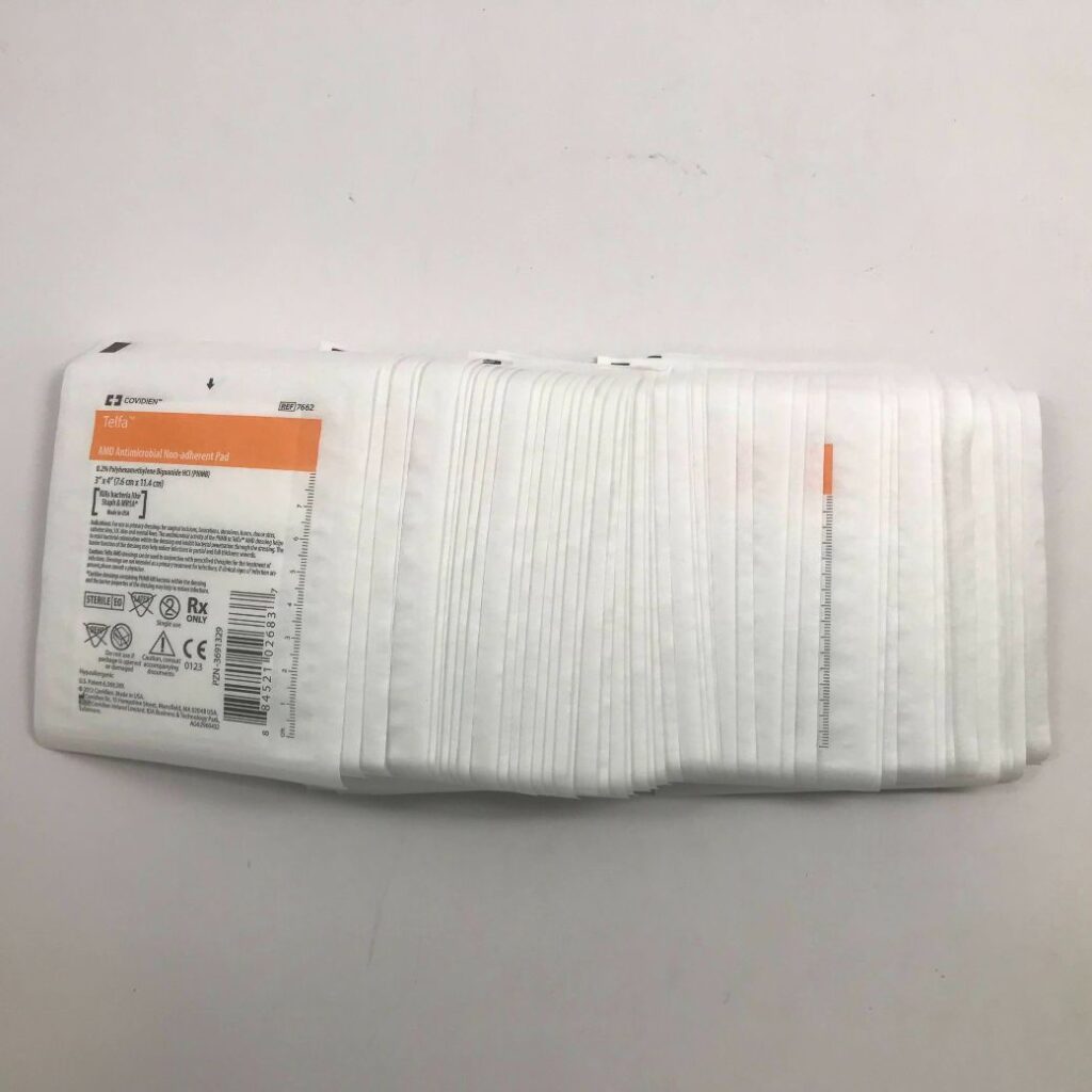 COVIDIEN 7662 Telfa AMD Antimicrobial Non-Adherent Pad, 0.2% ...