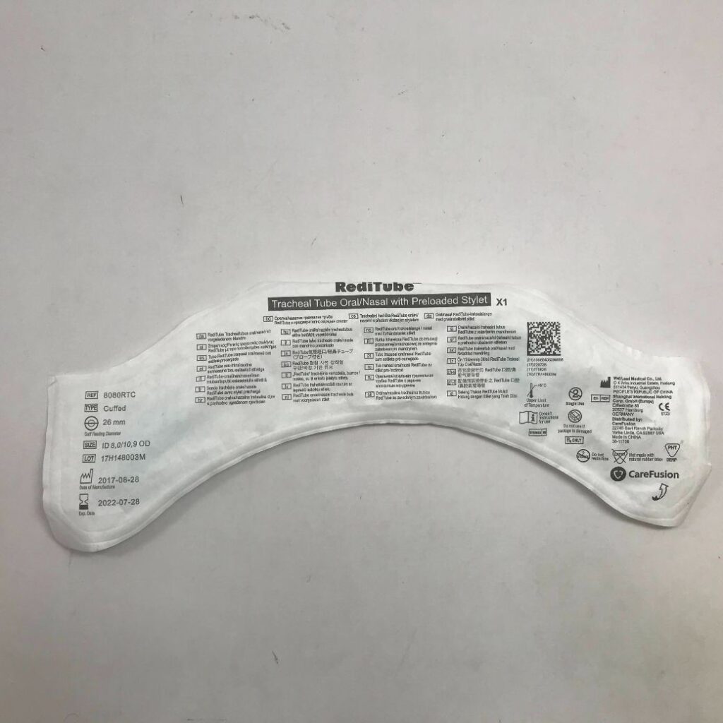WELL LEAD MEDICAL 8080RTC Carefusion RediTube Tracheal Tube Oral/Nasal ...