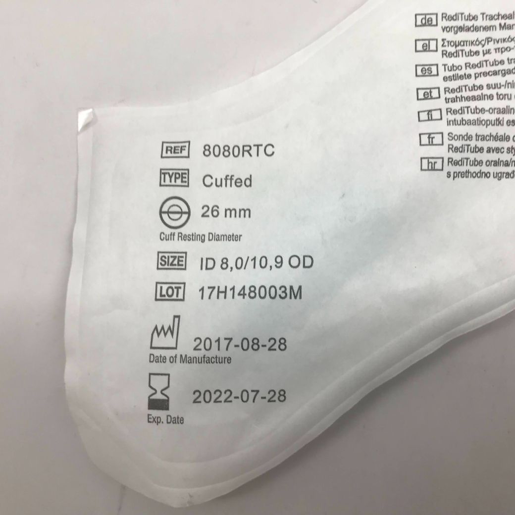 WELL LEAD MEDICAL 8080RTC Carefusion RediTube Tracheal Tube Oral/Nasal ...