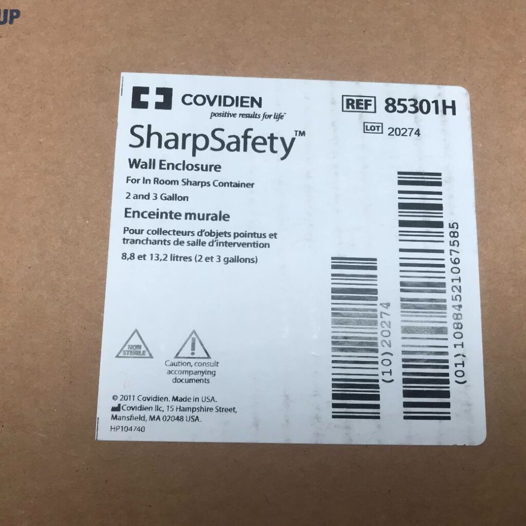 COVIDIEN 85301H SharpSafety Wall Enclosure, 2 And 3 Gallon - GB TECH USA