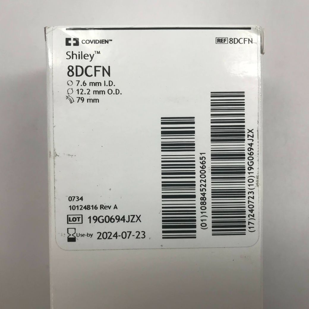 COVIDIEN 8DCFN Shiley Tracheostomy Tube Cuffless With Disposable Inner ...