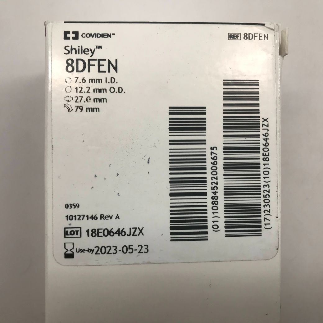 COVIDIEN 8DFEN Shiley Tracheostomy Tube Cuffed With Disposable Inner ...