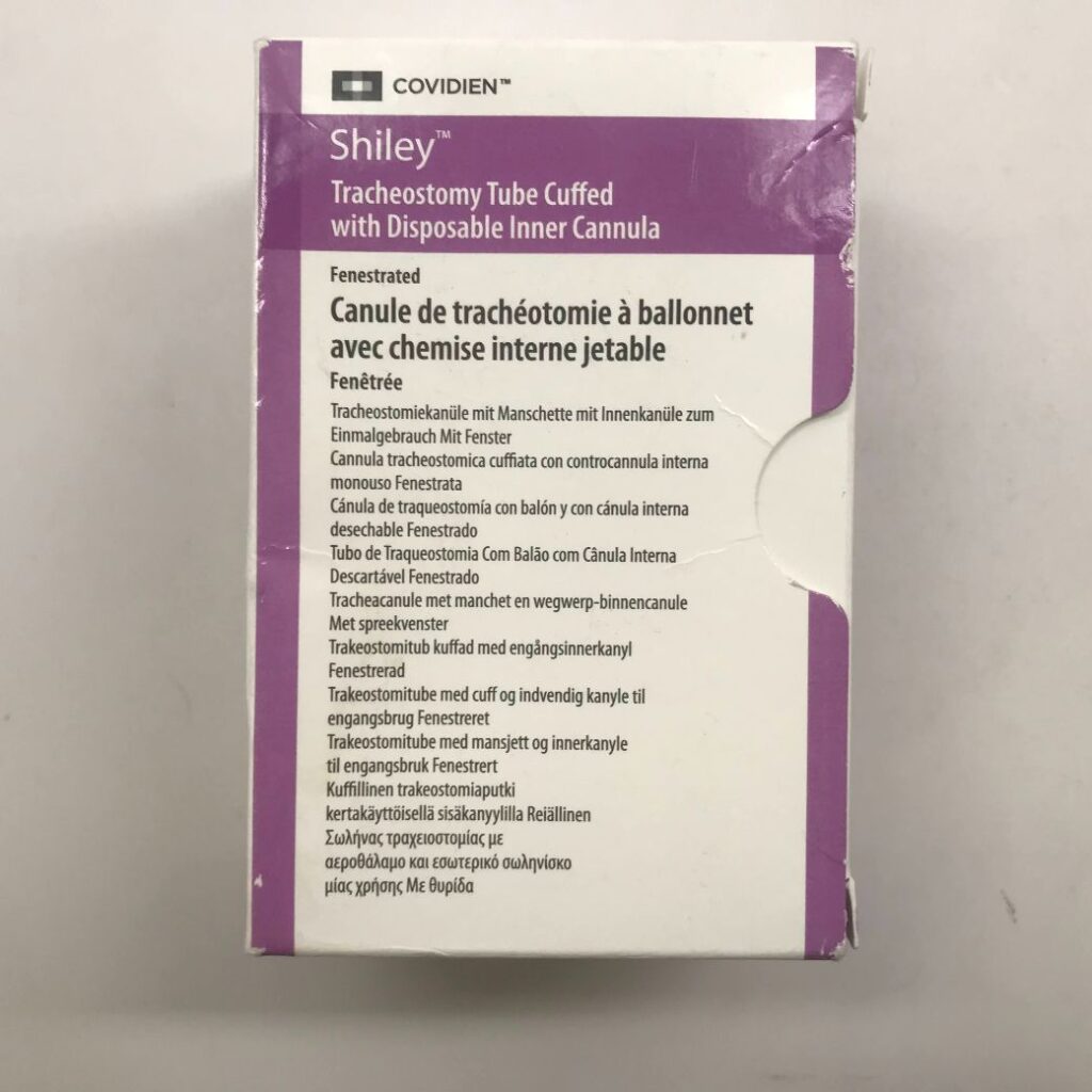 COVIDIEN 8DFEN Shiley Tracheostomy Tube Cuffed With Disposable Inner ...