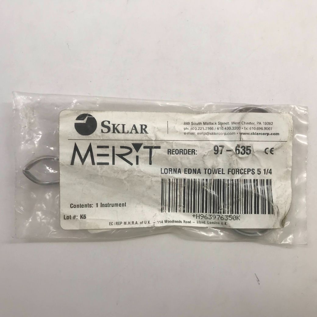 SKLAR 97-635 Merit Lorna Edna Towel Forceps, 5 1/4 - GB TECH USA