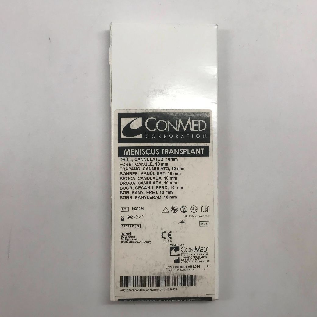 CONMED C-GS10D Meniscus Transplant, Drill, Cannulated, 10mm (X) - GB ...