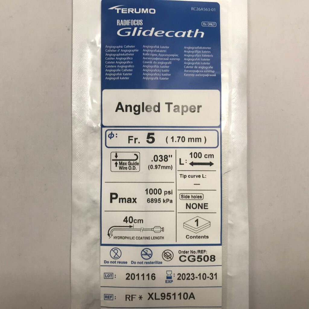 TERUMO CG508 RadiFocus Glidecath Angiographic Catheter, 5Fr, .038 ...