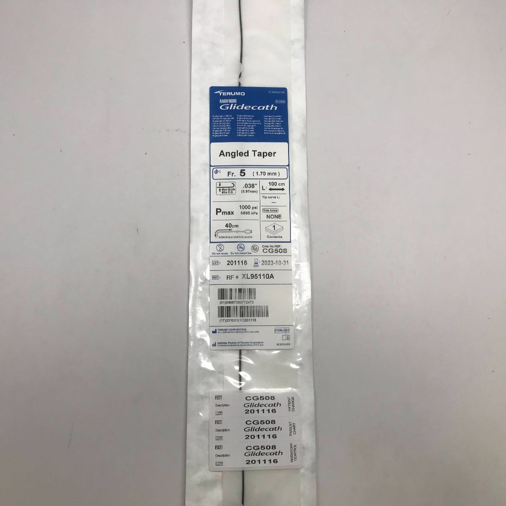 TERUMO CG508 RadiFocus Glidecath Angiographic Catheter, 5Fr, .038 ...