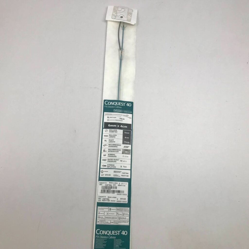 BARD CQF7564 CONQUEST 40 PTA Dilatation Catheter 5.8F x 6mm x 40mm (X ...