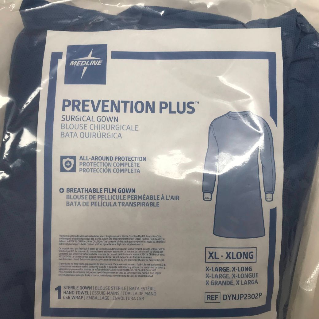 MEDLINE DYNJP2302P Prevention Plus Surgical Gown, XL - XLong - GB TECH USA
