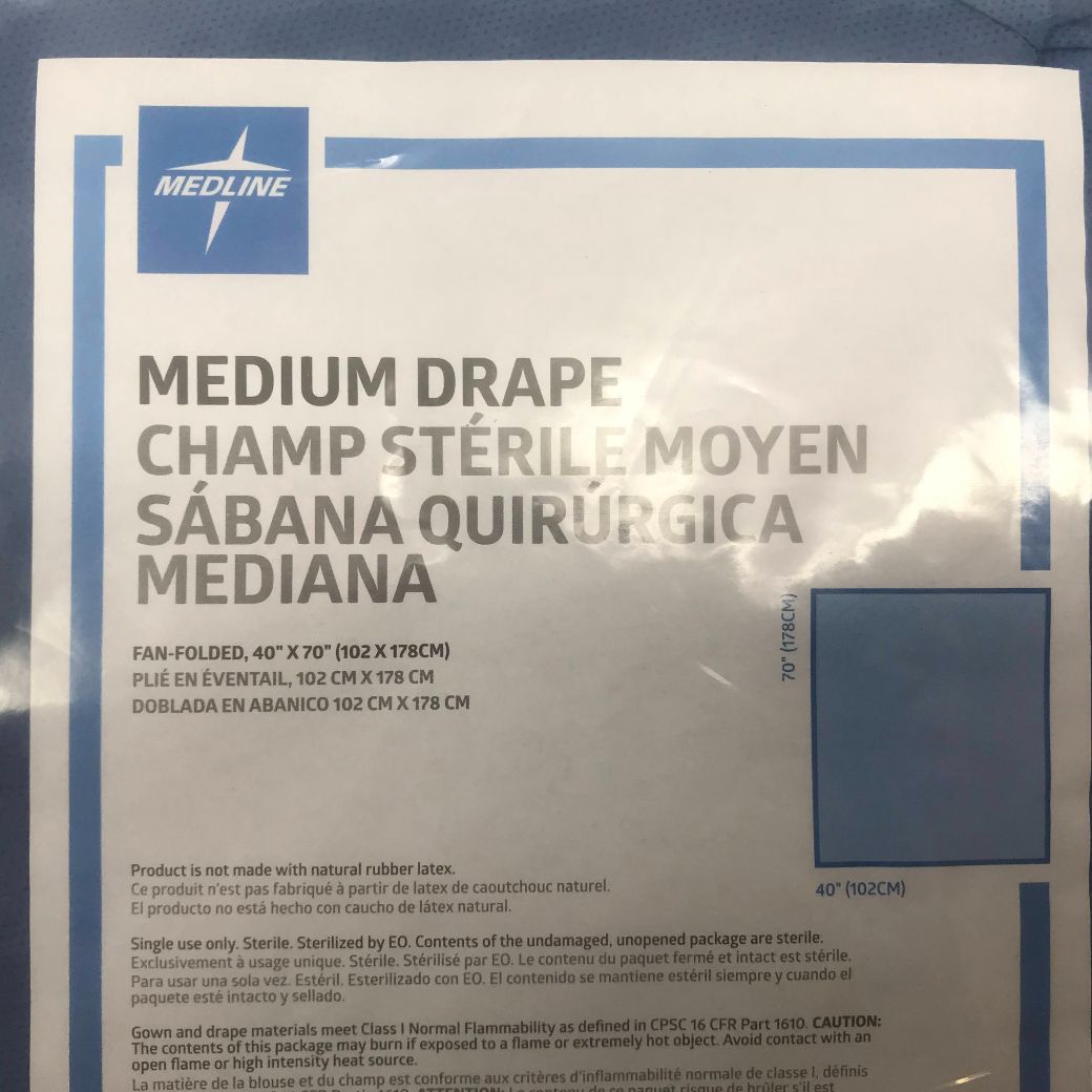 MEDLINE DYNJP2412 Medium Drape, 70" x 40" (X) - GB TECH USA