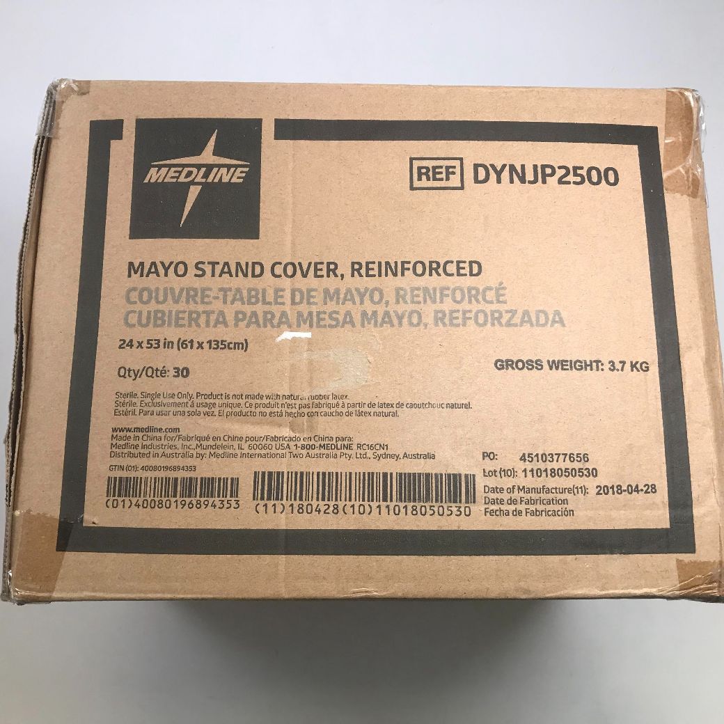 MEDLINE DYNJP2500 Mayo Stand Cover, Reinforced, 24 x 53in (30/Box) - GB ...