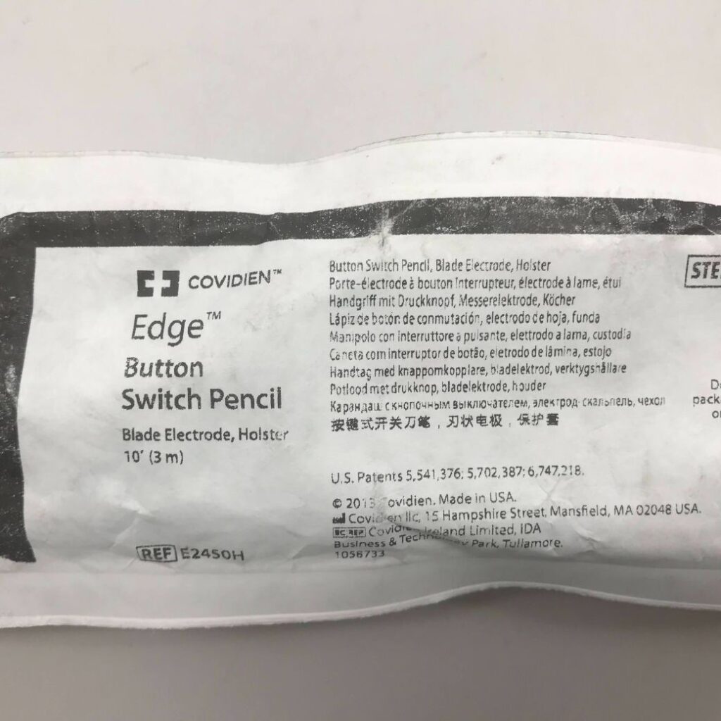 COVIDIEN E2450H Edge Button Switch Pencil, Blade Electrode, Holster, 10 ...
