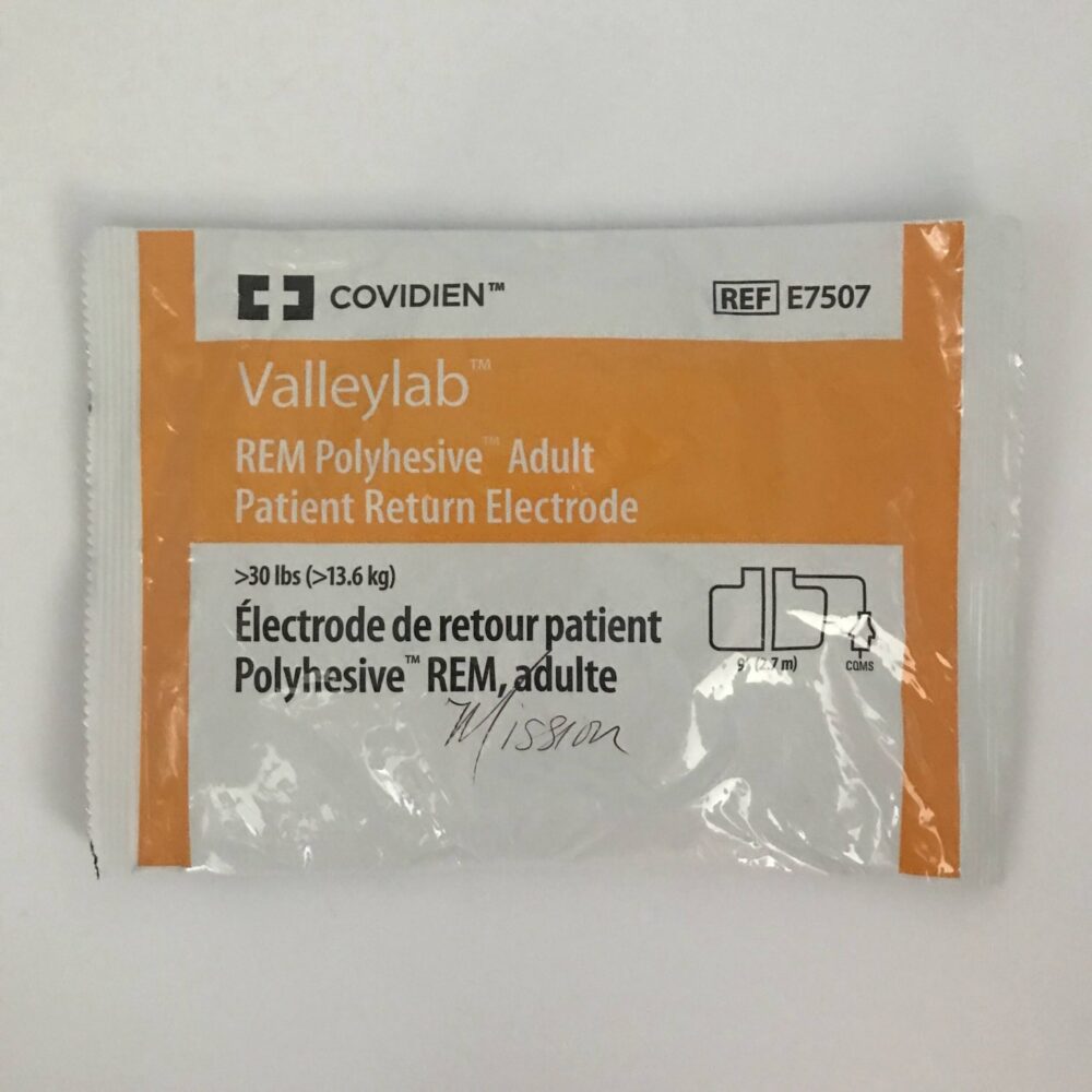 COVIDIEN E7507 Valleylab REM Polyhesive Adult Patient Return Electrode ...