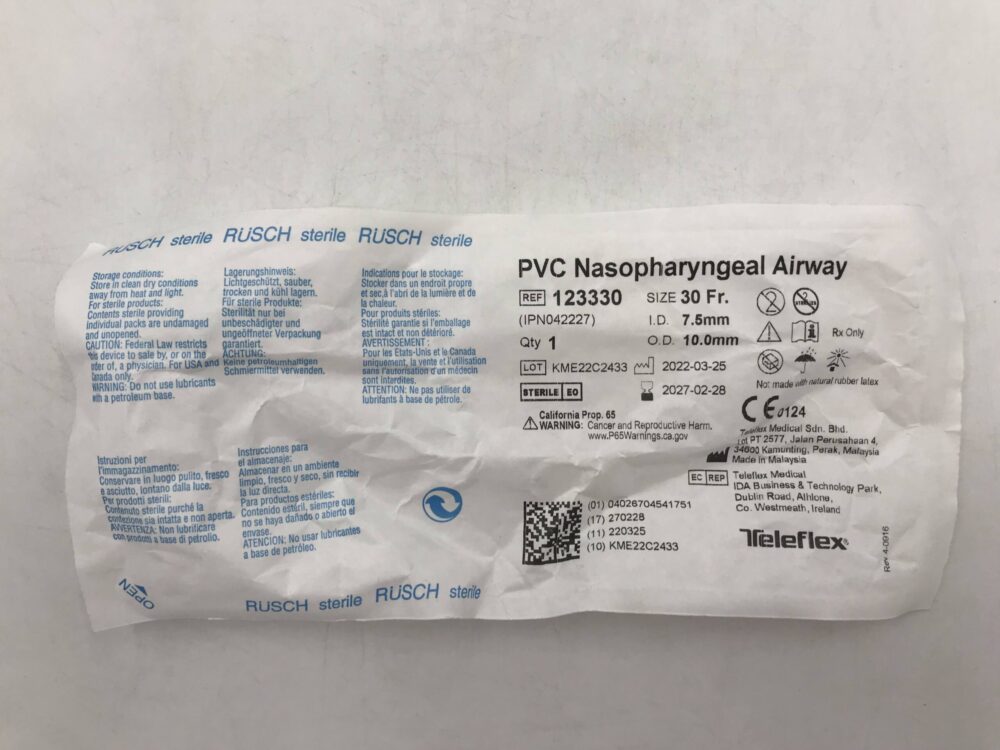 TELEFLEX 123330 Rusch PVC Nasopharyngeal Airway, 30Fr - GB TECH USA