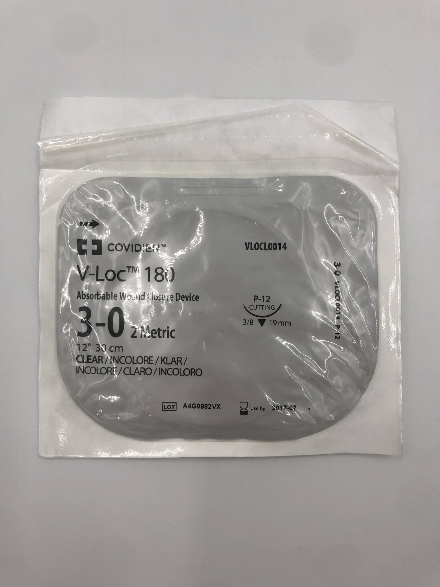 COVIDIEN VL0CL0014 V-Loc 180 Absorbable Wound Closure Device, 3-0 ...